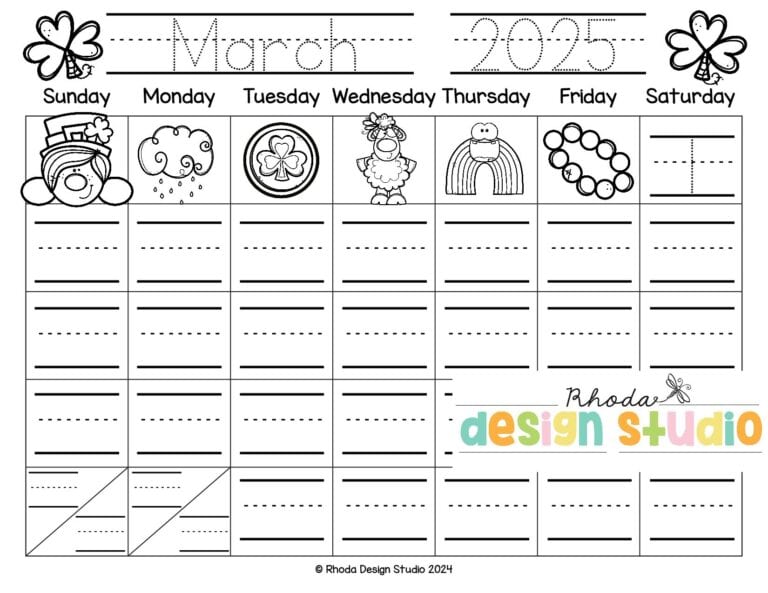 Free Traceable Calendar Pages: Months of the Year Worksheets