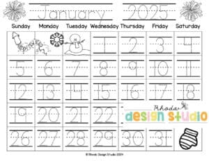 Free Traceable Calendar Pages: Months of the Year Worksheets