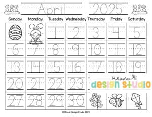 Free Traceable Calendar Pages: Months of the Year Worksheets