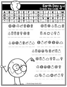 Free Earth Day Crack the Code & Printable Activities