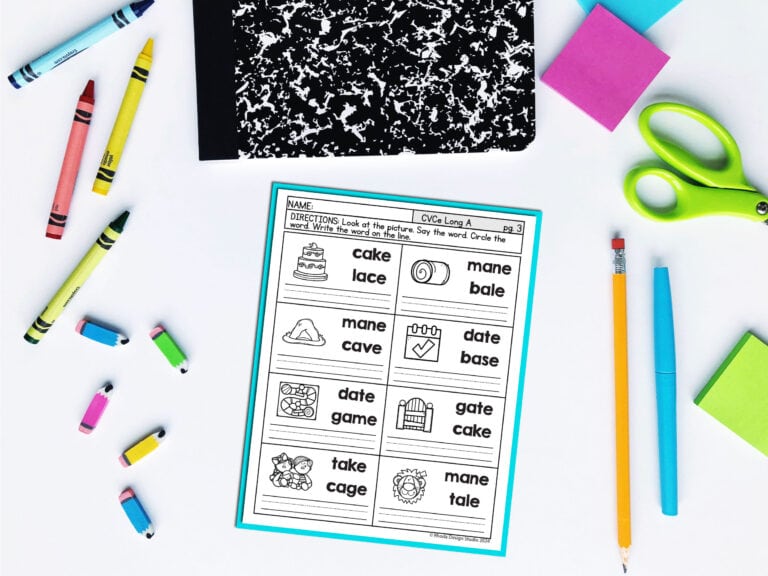 CVCe Words: A Set of Free Long A Worksheets for Educators and Parents