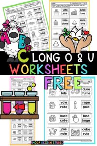 Long O Worksheets, Long U Worksheets: Free CVCe Word Word
