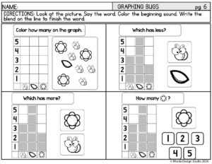 8 Spring Kindergarten Graphing Worksheets