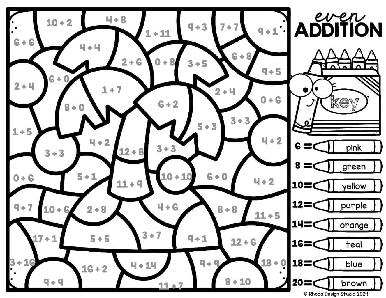 20 Free Summer Color by Number Worksheets