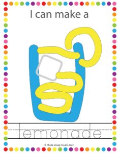 12 Words About Summer Printable Play Dough Mats