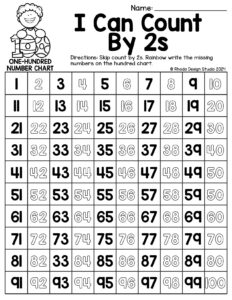 I Can Count: Skip Counting by 2s Worksheets