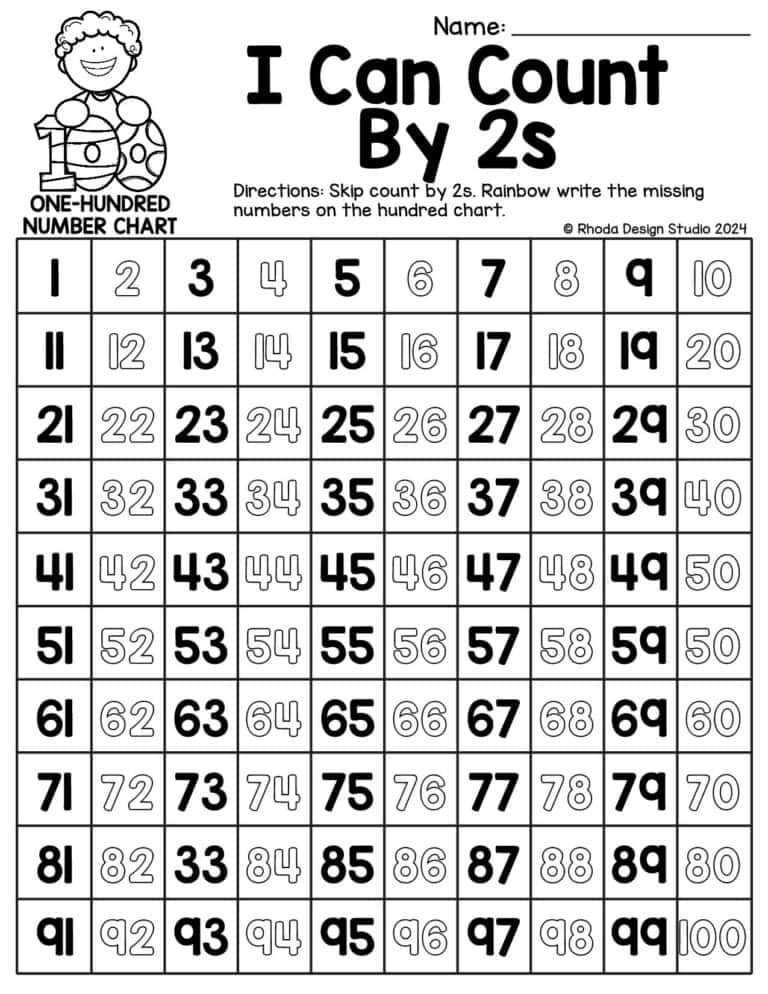 I Can Count: Skip Counting by 2s Worksheets