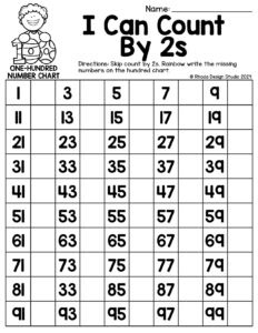 I Can Count: Skip Counting by 2s Worksheets
