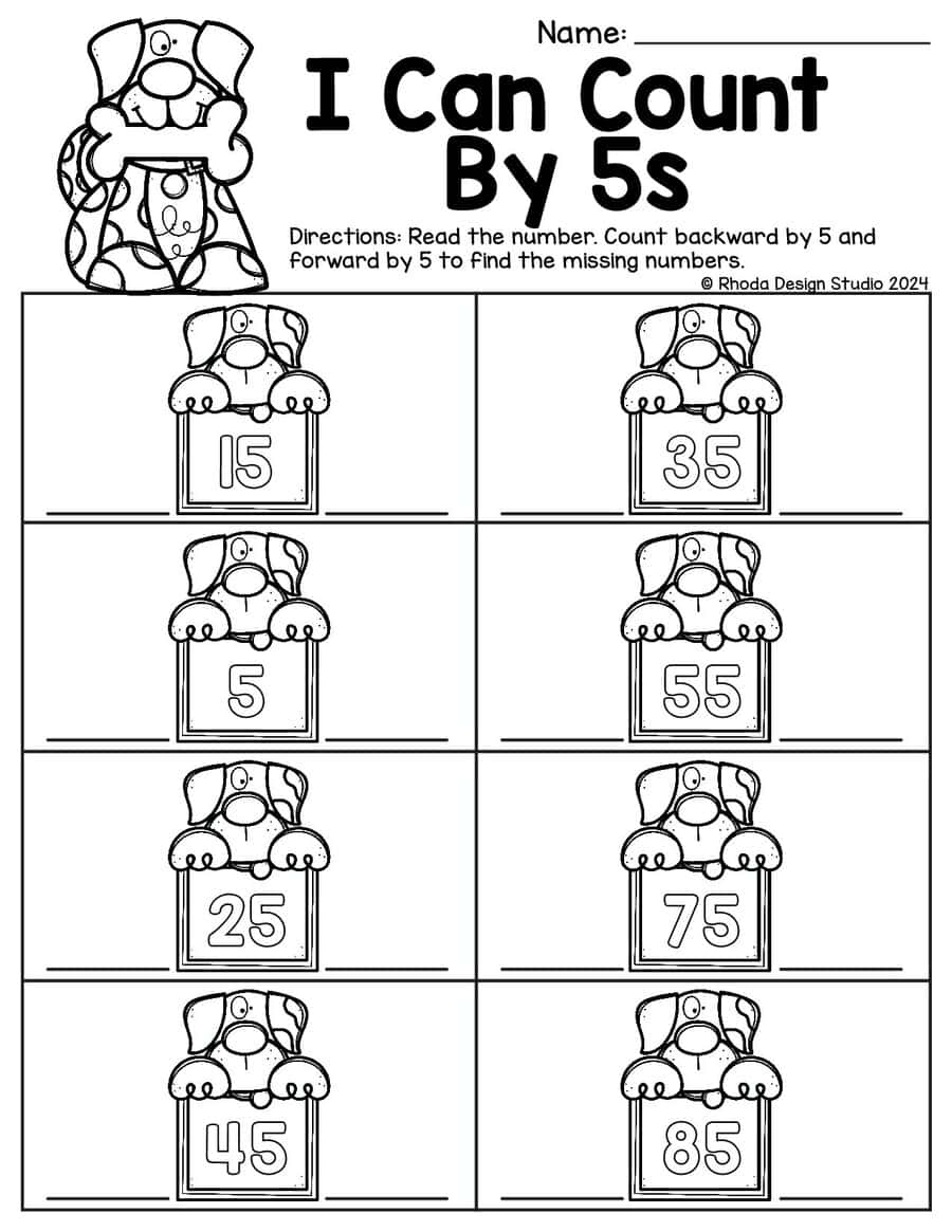 I Can Count: Skip Counting by 5s Worksheets