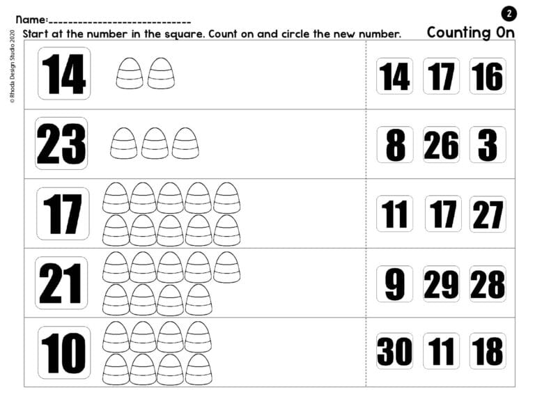 How Many and Counting Beyond 10: Free October Worksheets