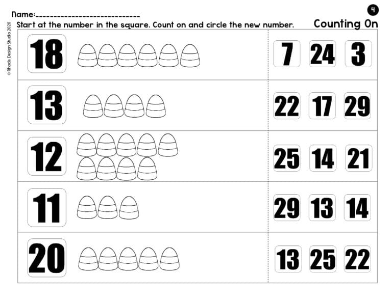 How Many and Counting Beyond 10: Free October Worksheets