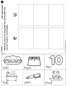 CVC Word Sort Worksheets: Easy Early Literacy Practice