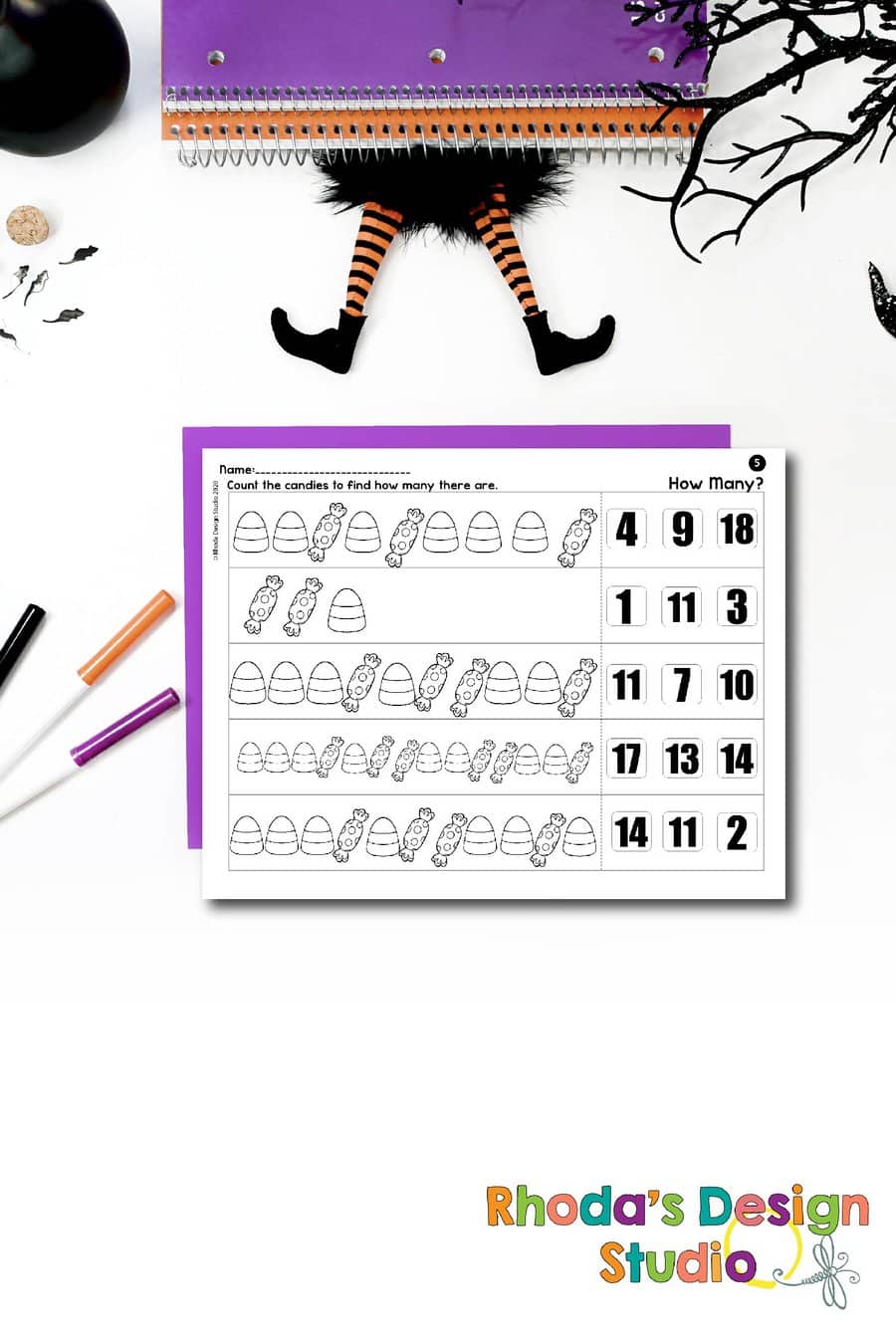 How Many and Counting Beyond 10: Free October Worksheets