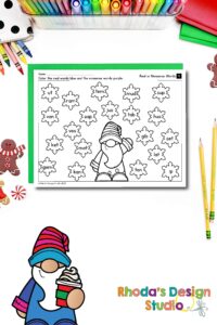 Real or Nonsense Words: Winter Themed Reading Worksheets