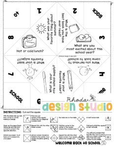 Crafting Fun and Learning with Free Back to School Cootie Catchers