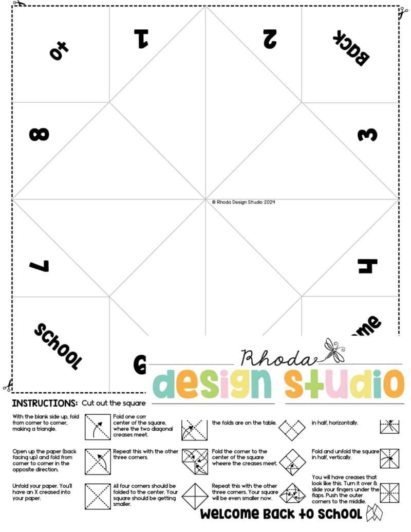Crafting Fun and Learning with Free Back to School Cootie Catchers