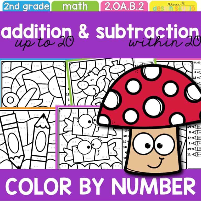 Fall Color by Number Addition and Subtraction: Free Math Worksheets