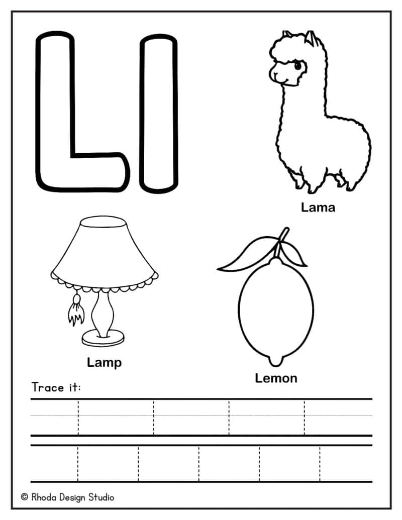 Letter L Coloring Pages