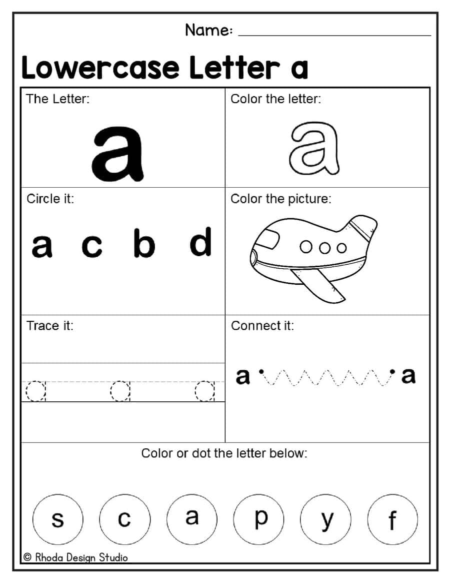 Letter A Coloring Pages