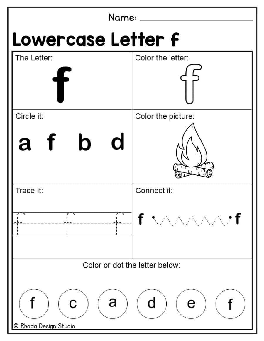 Letter F Coloring Pages