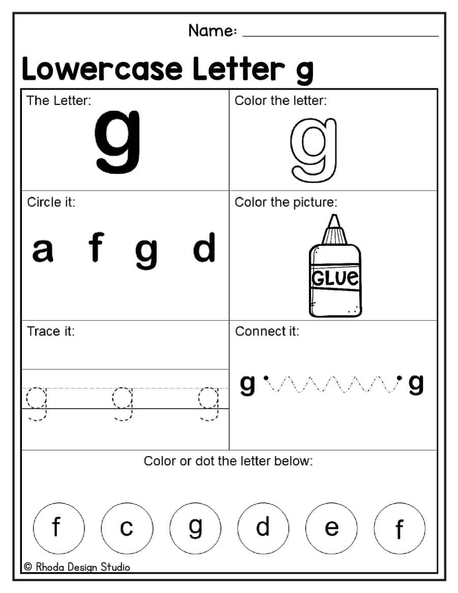 Letter G Coloring Pages