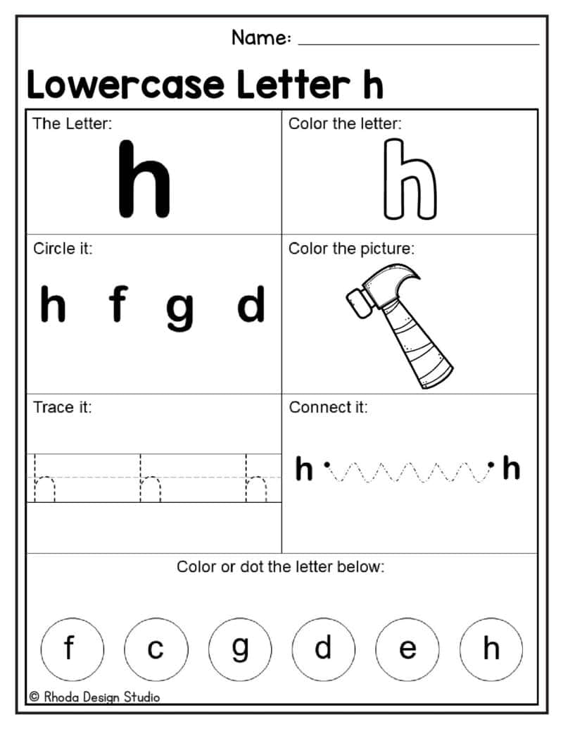 Letter H Coloring Pages