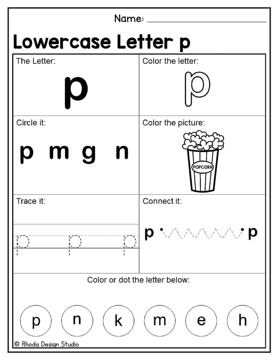 Letter P Coloring Pages
