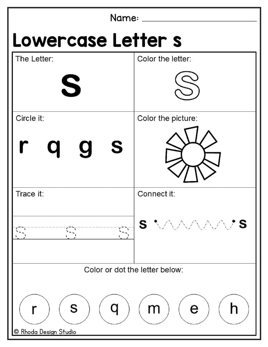Letter S Coloring Pages