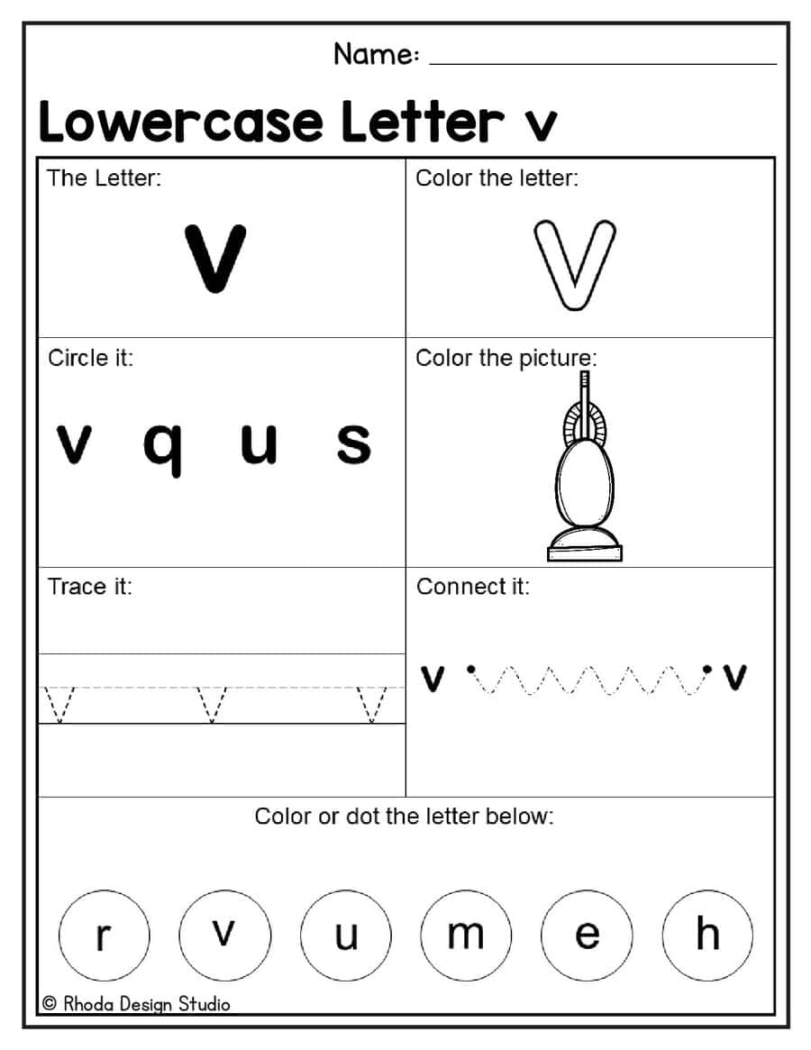 Letter V Coloring Pages