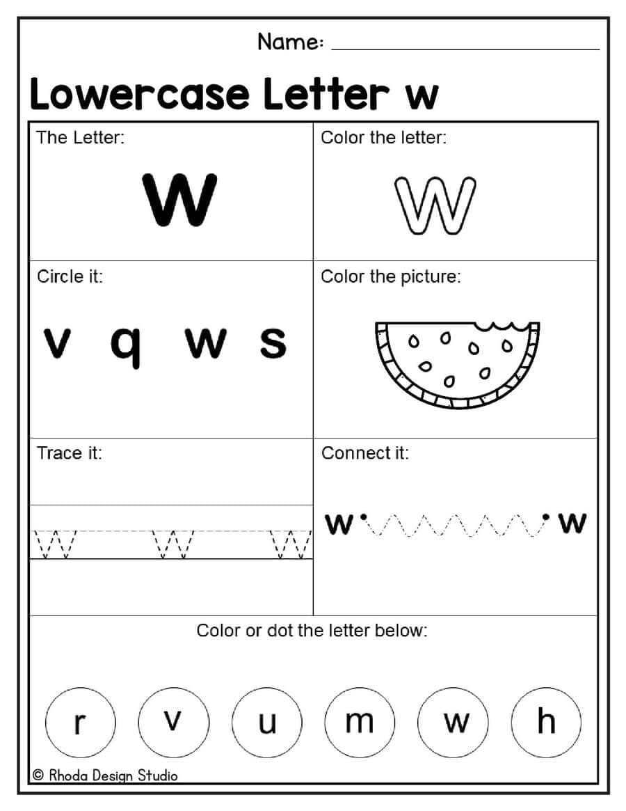Letter W Coloring Pages