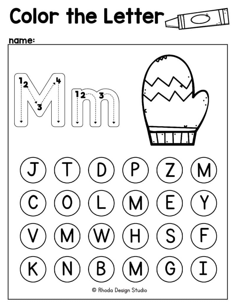 Letter M Coloring Pages