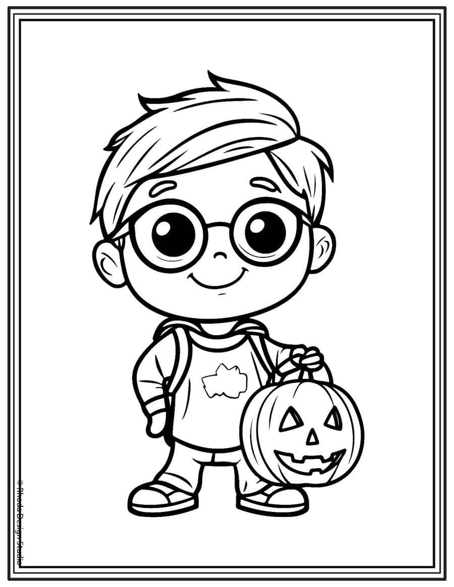 25 Free Cute Halloween Coloring Pages