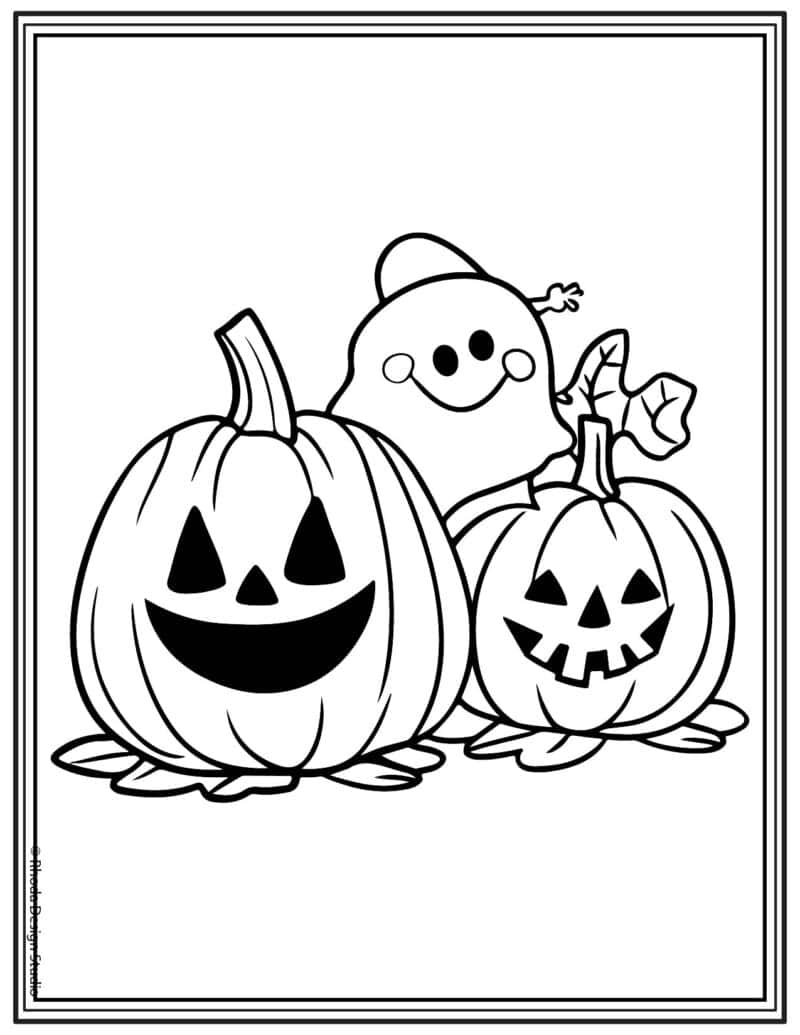 25 Free Cute Halloween Coloring Pages