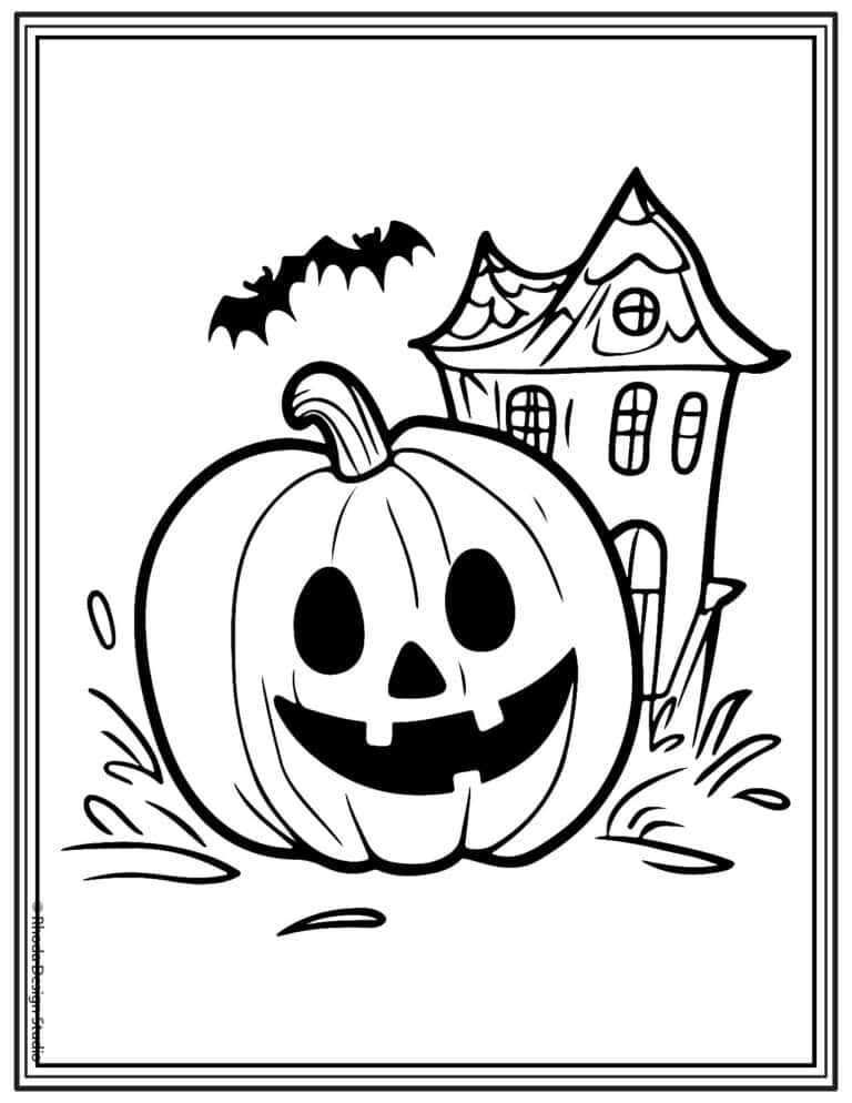25 Free Cute Halloween Coloring Pages