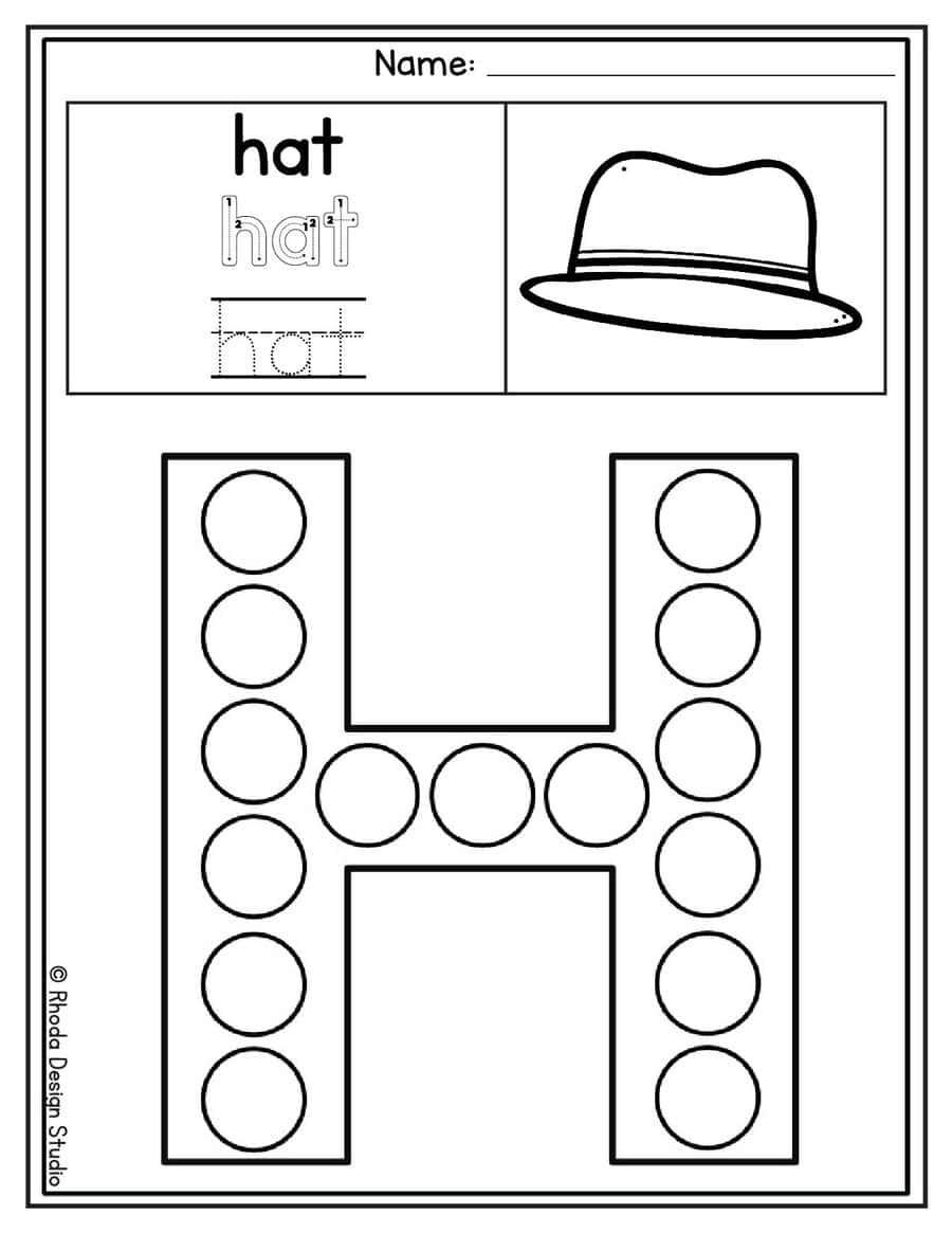 Letter H Coloring Pages