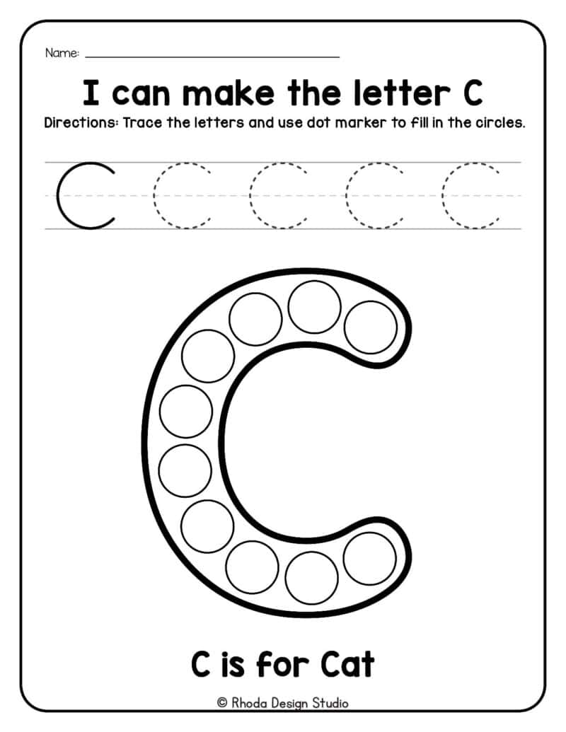 Letter C Coloring Pages