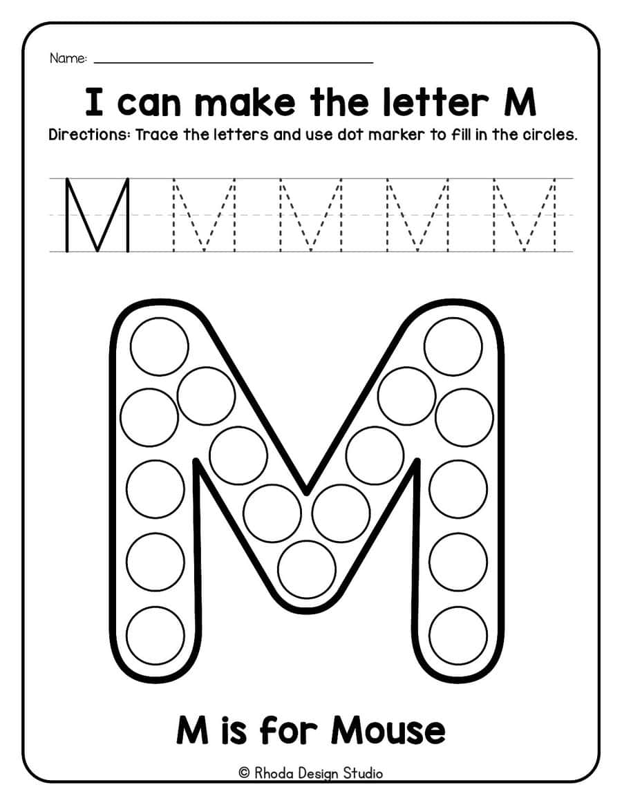 Letter M Coloring Pages
