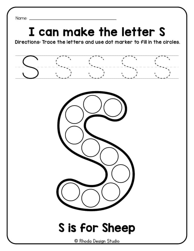 Letter S Coloring Pages