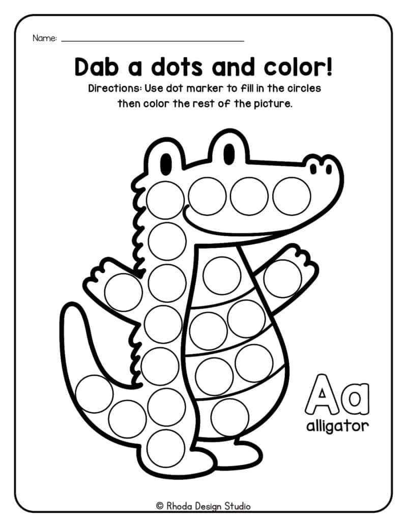 Letter A Coloring Pages