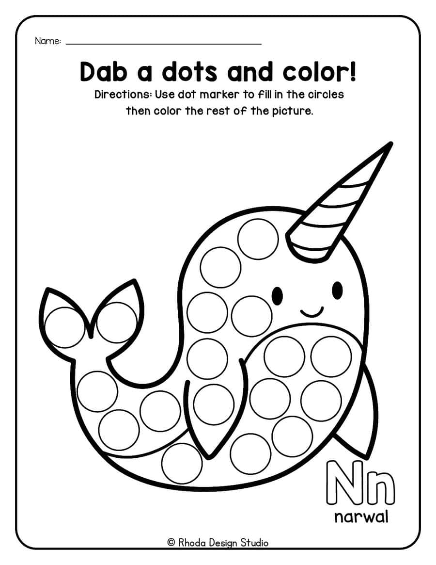 Letter N Coloring Pages