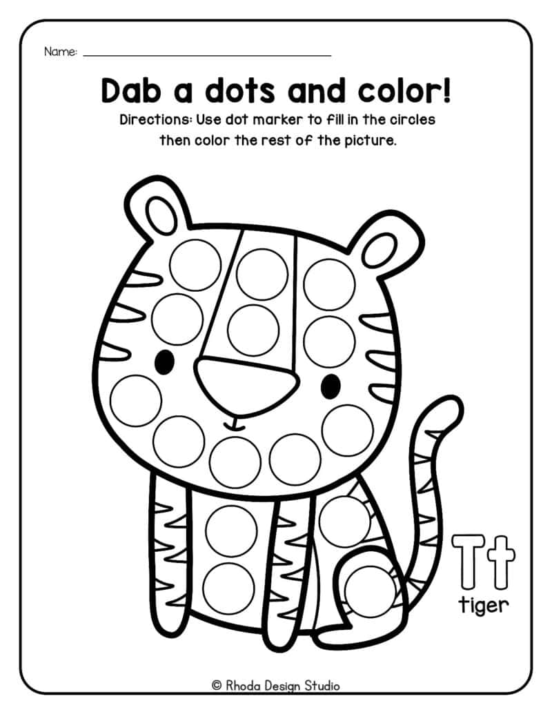 Letter T Coloring Pages