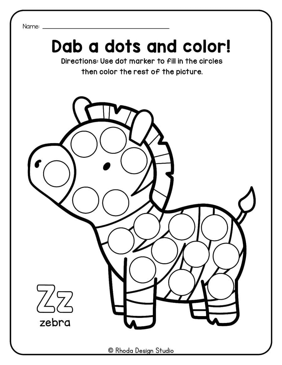 Letter Z Coloring Pages