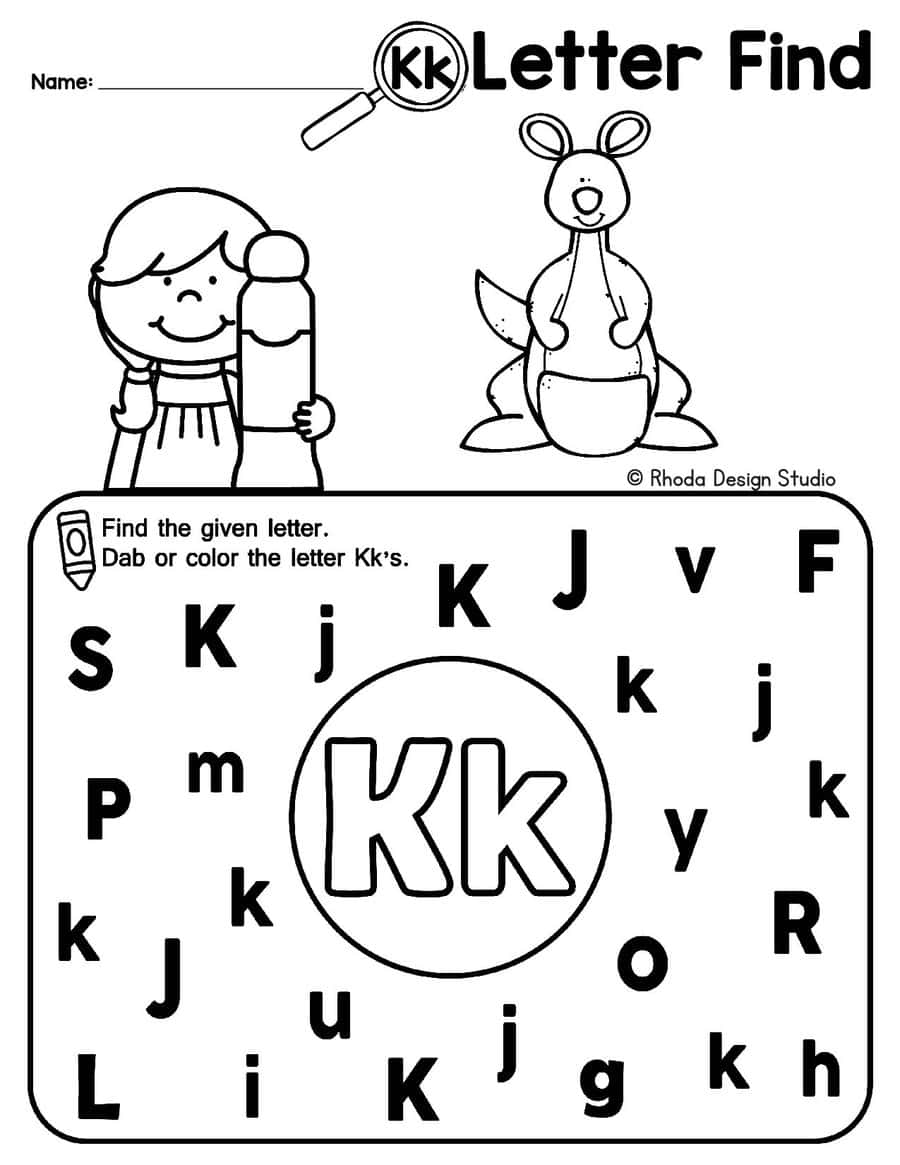 Letter K Coloring Pages