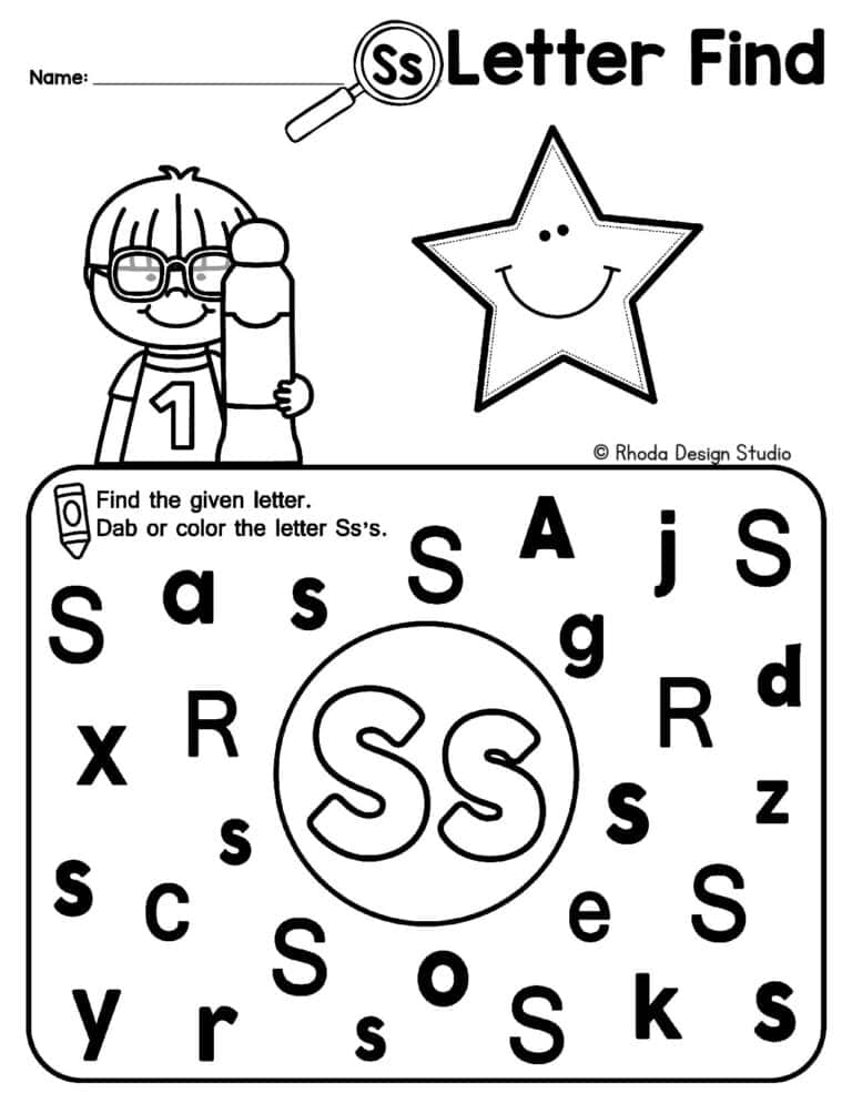 Letter S Coloring Pages