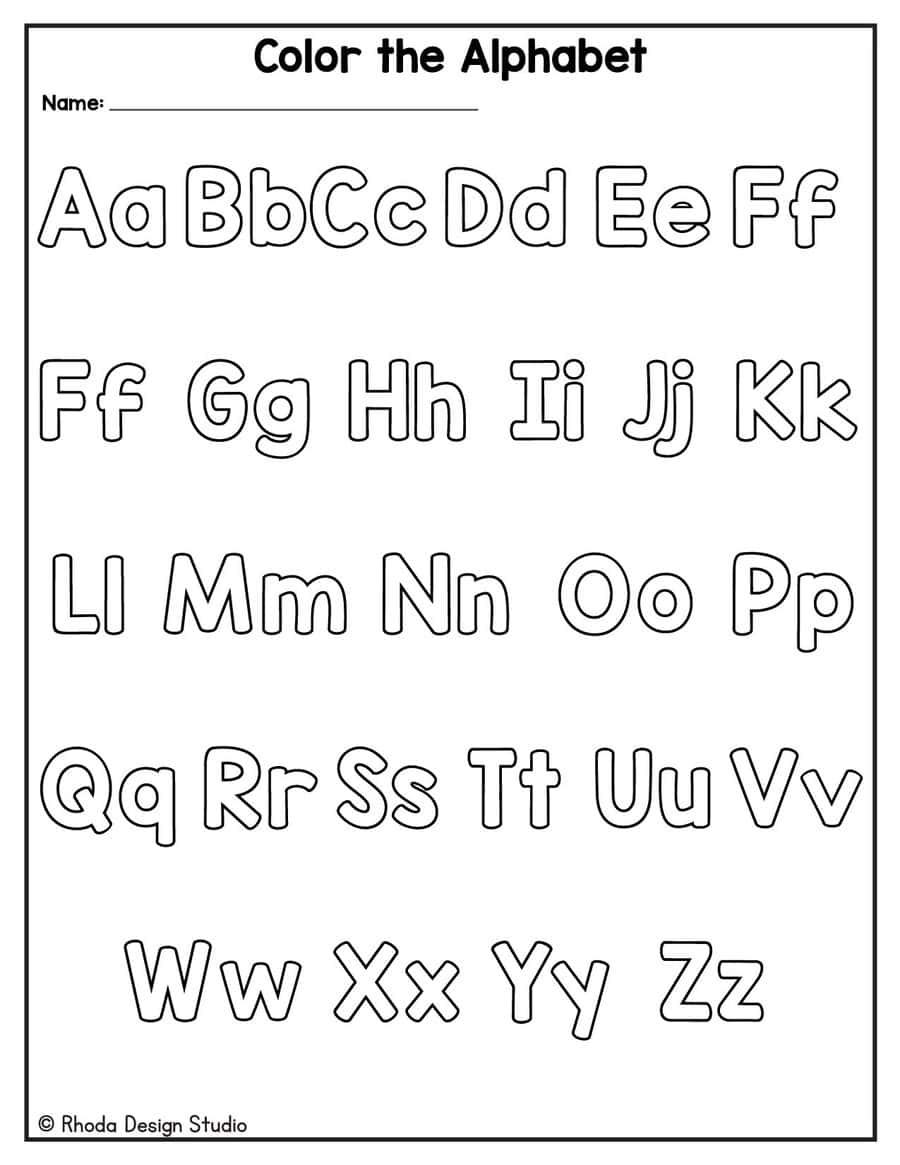Letter Coloring Pages and Alphabet Practice
