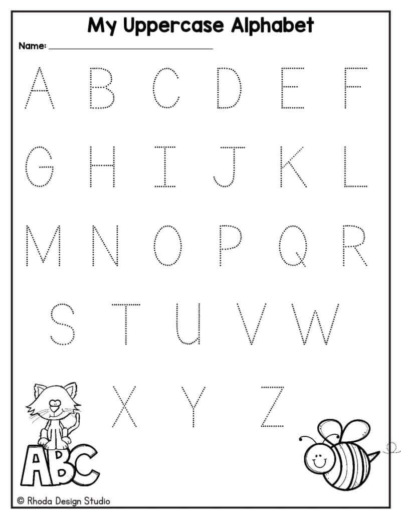 Uppercase Alphabet Coloring Pages Phonics Letter Recognition Worksheets ...