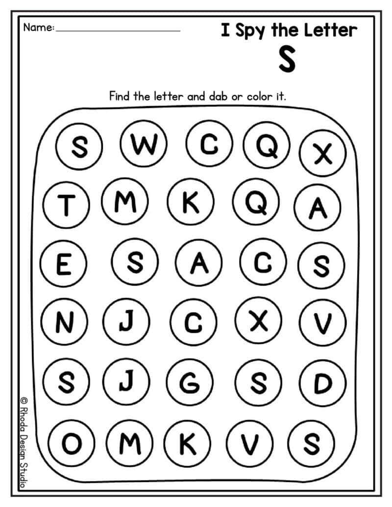 Letter S Coloring Pages