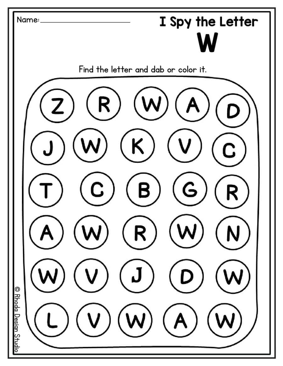 Letter W Coloring Pages