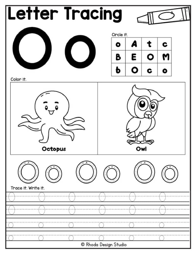 Letter O Coloring Pages