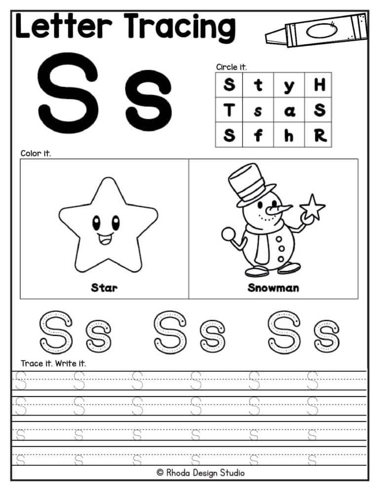 Letter S Coloring Pages